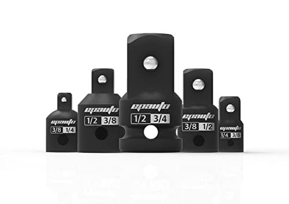 EPAuto 5-Piece Impact Socket Adapter and Reducer Set, Hardened Cr-V ...