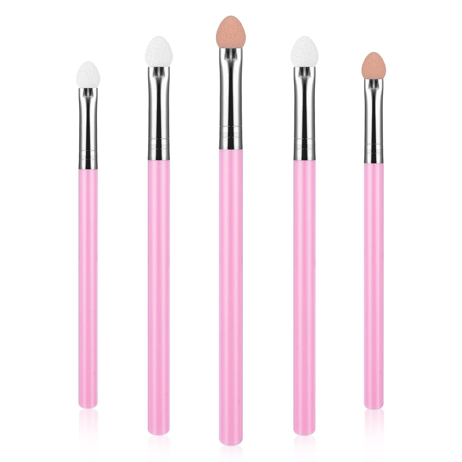 5 Pieces Eyeshadow Makeup Brushes Portable Reusable Eye Shadow Applicator Brush Set Washable ...