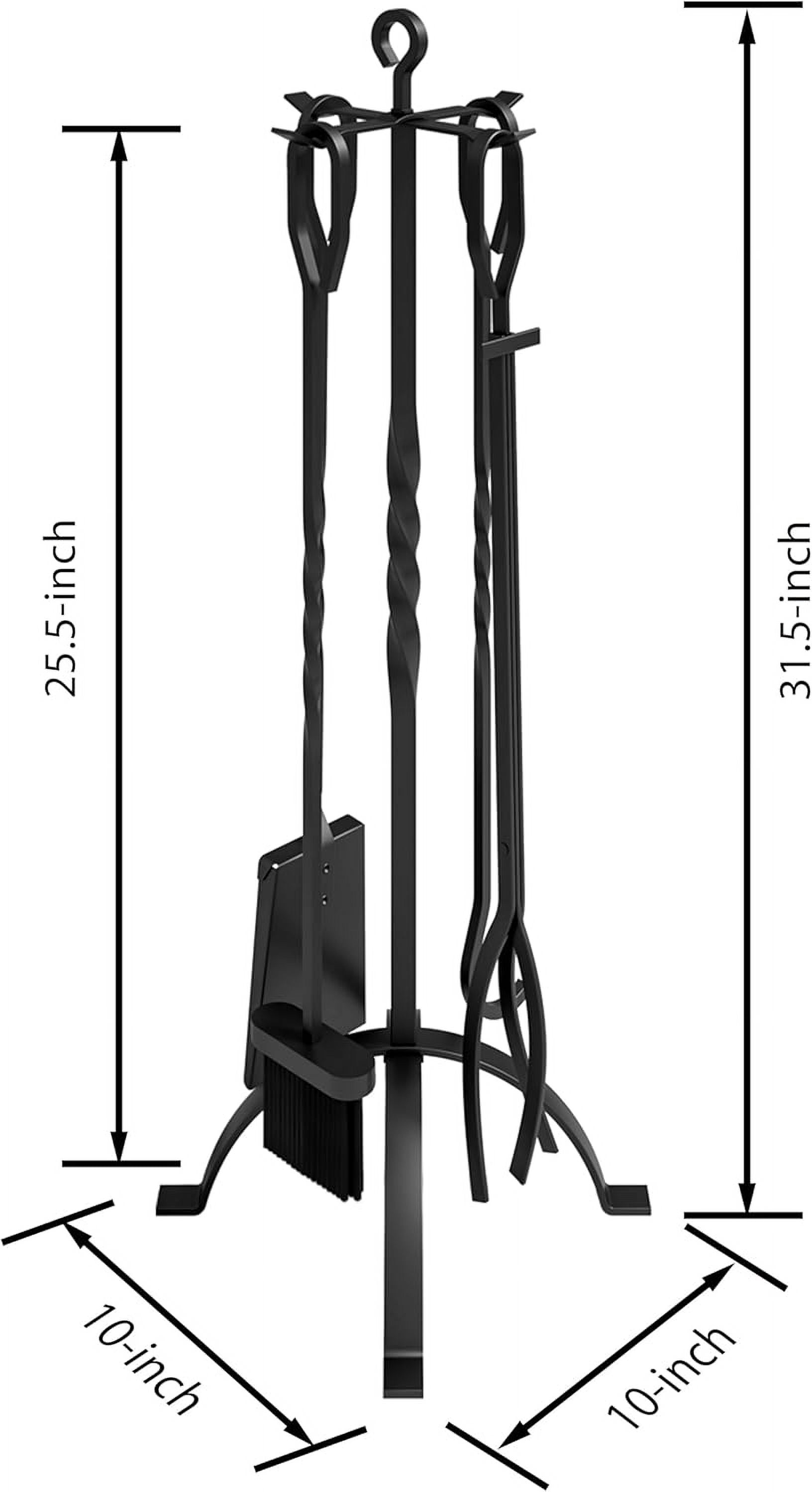 5 Pieces Fireplace Tools Sets Fireplace Accessories Tools Holder with ...