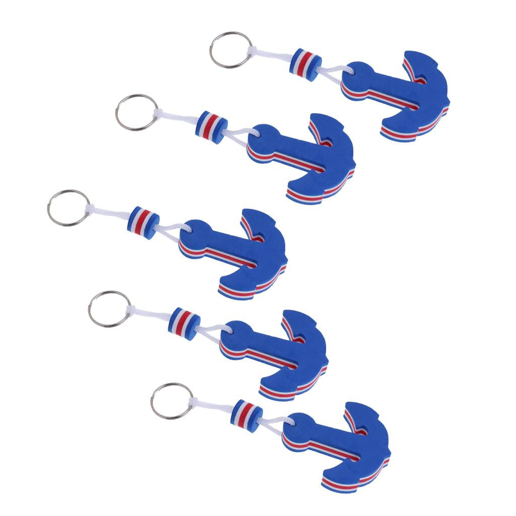 5 Pieces Floating Key Anchor Buoyant Sailing Boat Key Chain - Walmart.com