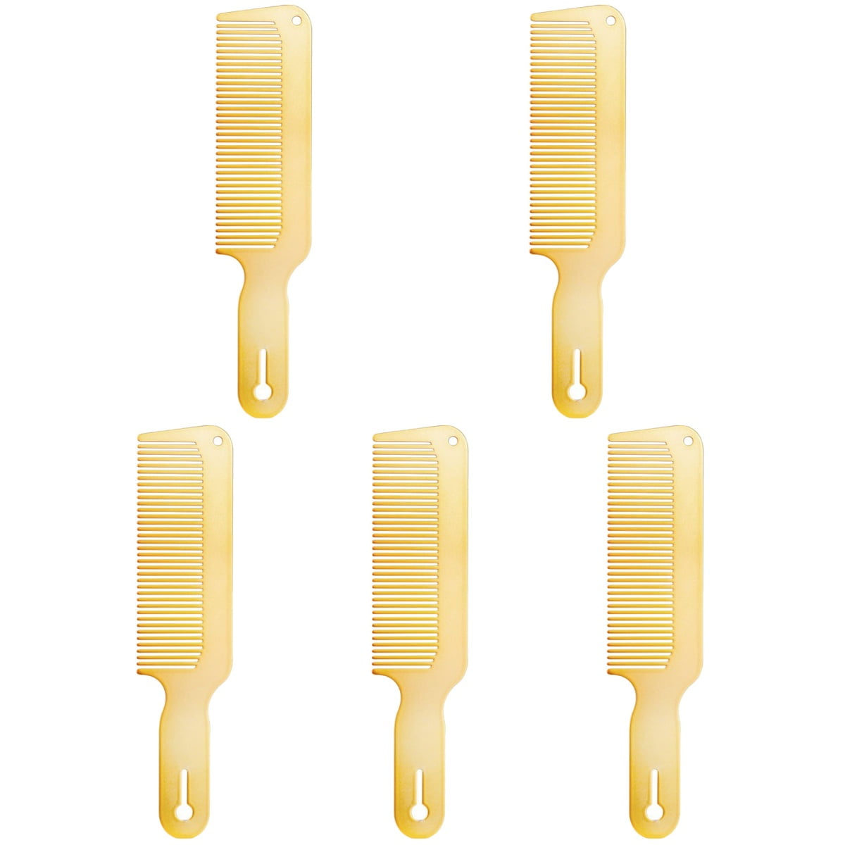 5 Pieces Hair Cutting Tool Gold Hair Comb Combs For Men Metal Comb Men