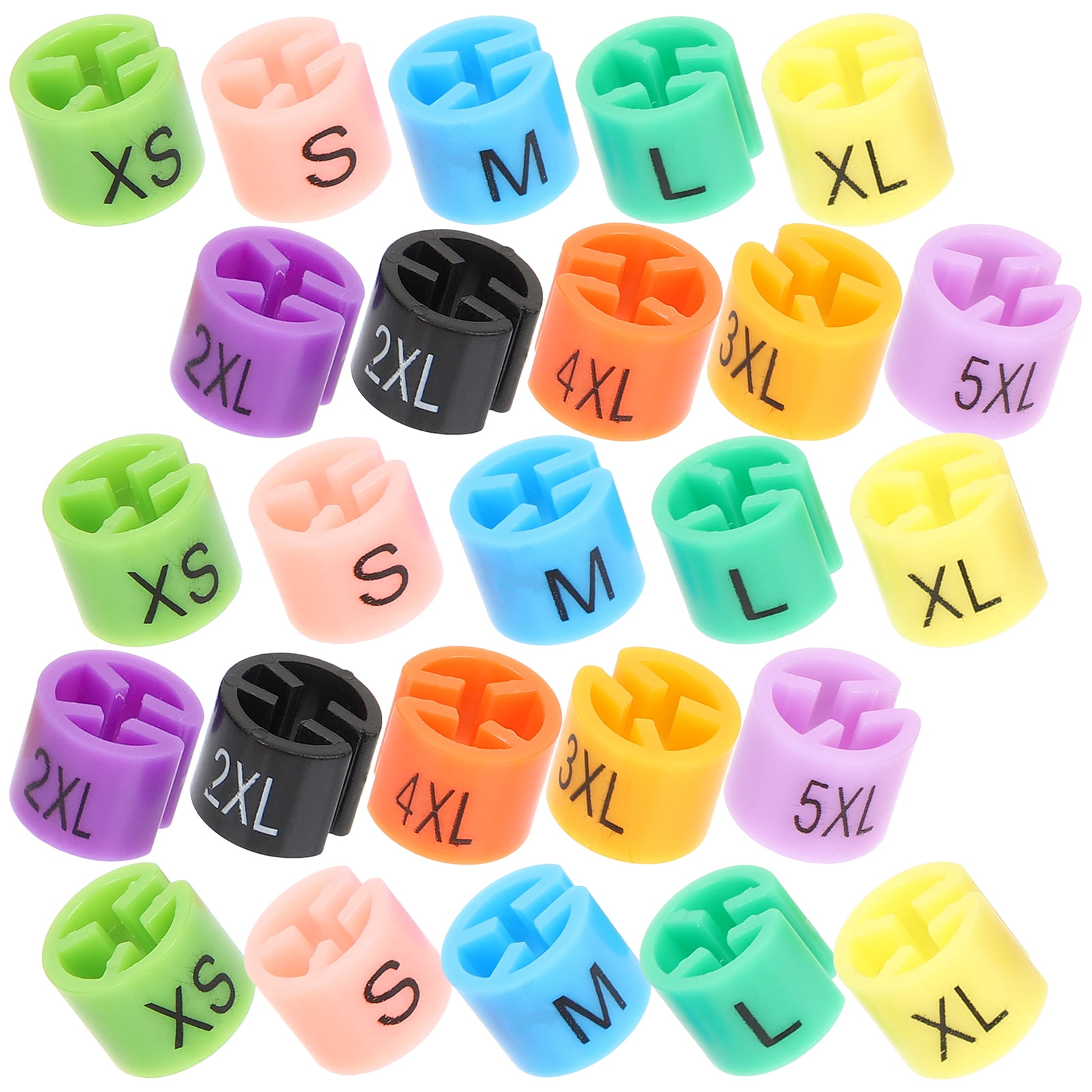 5 Pieces Household Hanger Markers Coat Hangers Coding Garment Size Kit ...