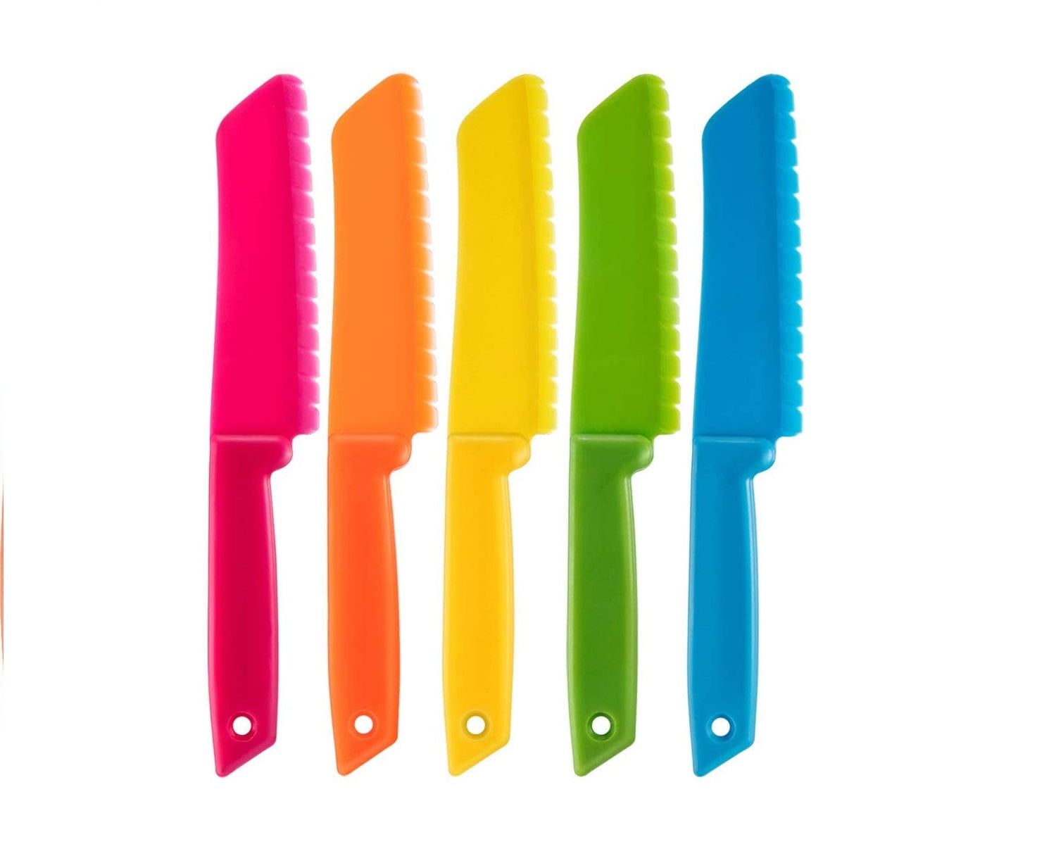 5 Pieces Kid Plastic Kitchen Knife Set, Children's Safe Cooking Chef ...