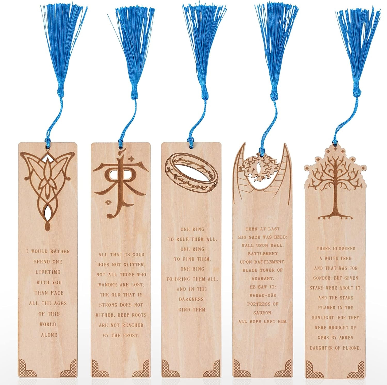 5 Pieces LOTRS Bookmark for Men & Women, Lord of Rings Themed Hobbits ...