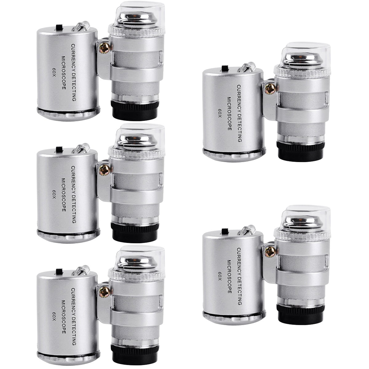 5 Pieces Lamp Pocket Microscope Microscope Portable LED Light ...