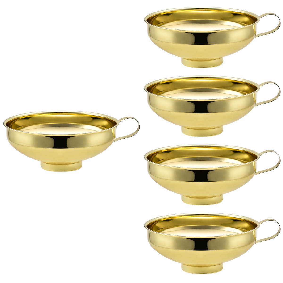 5 Pieces Large Mouth Funnel Small Kitchen Thickened Wide Funil ...