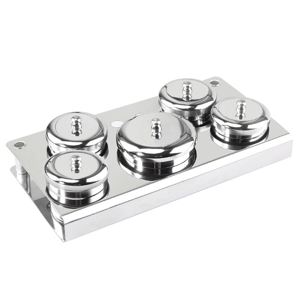 5 Pieces Liquid Container Stainless Steel Acrylic Liquid Powder Cup ...