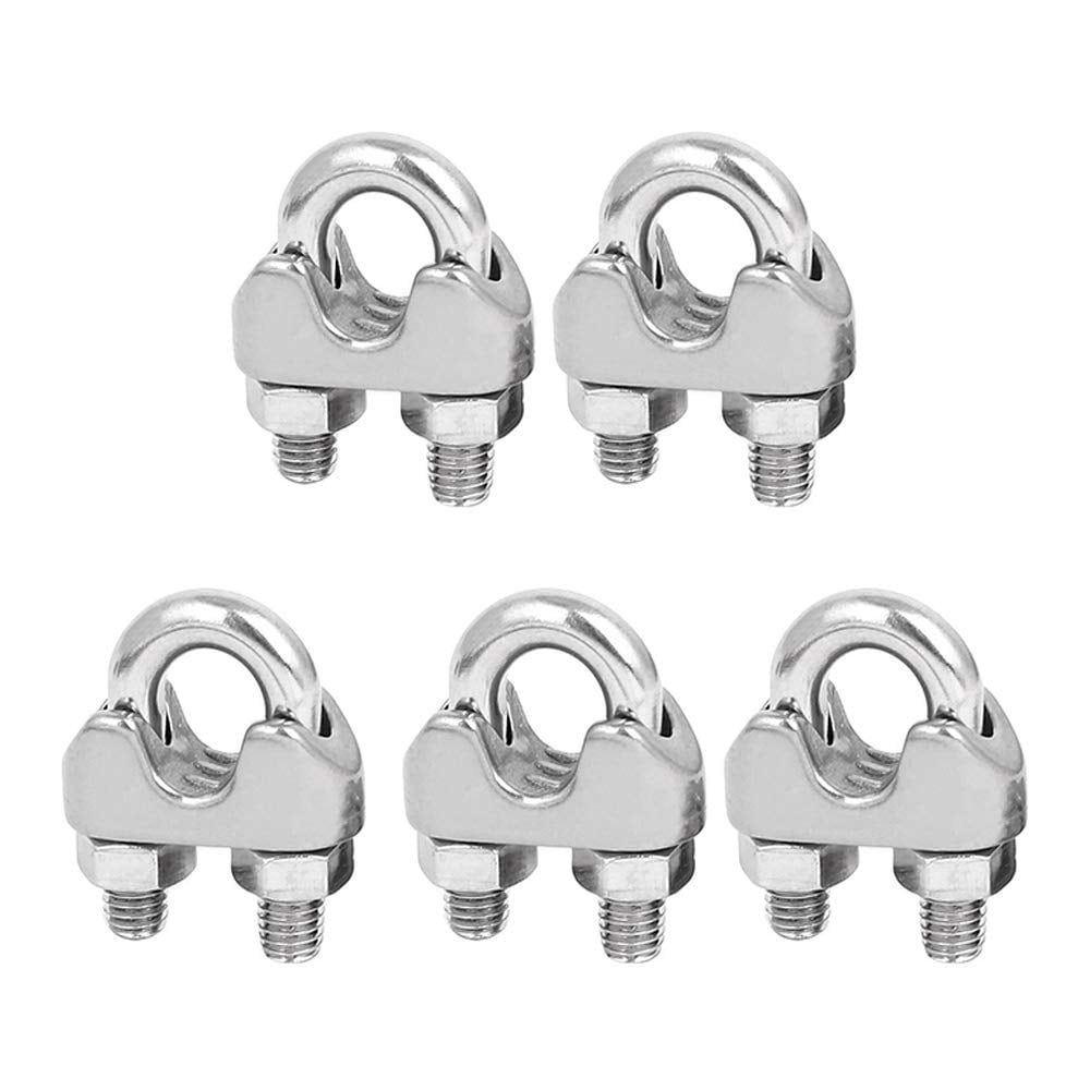 5 Pieces M6 Steel Cable Clamp U Shaped Clamps U Bolt U Shaped Rope ...