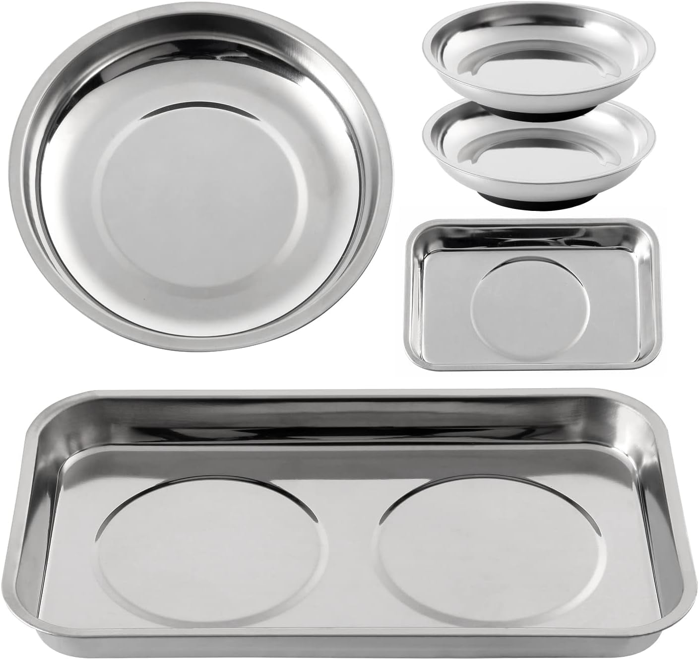 5 Pieces Magnetic Trays Set Stainless Steel Magnet Tool Tray Parts ...
