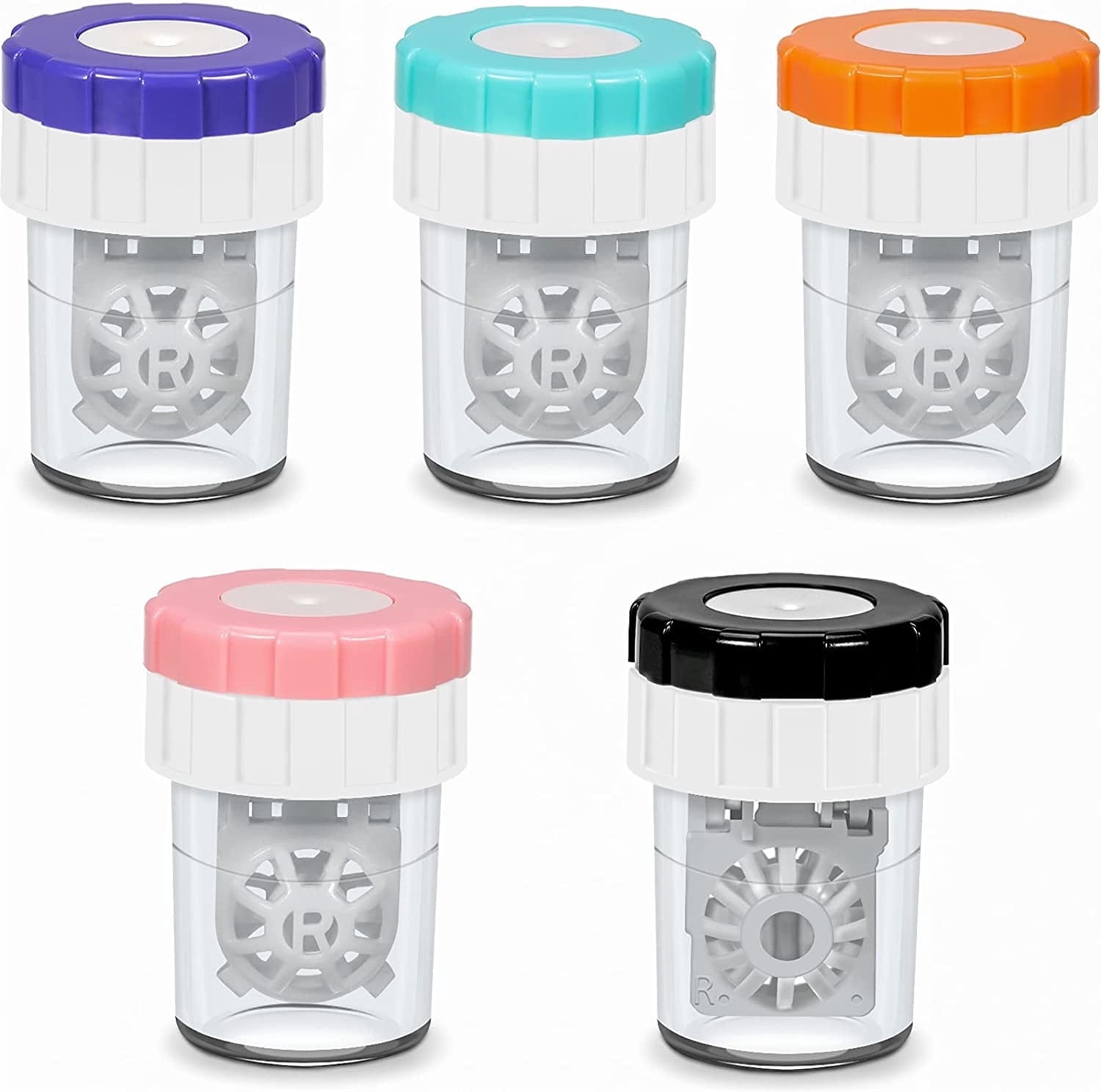 5 Pieces Manually Contact Lens Cleaner Washer Plastic Lens Case ...