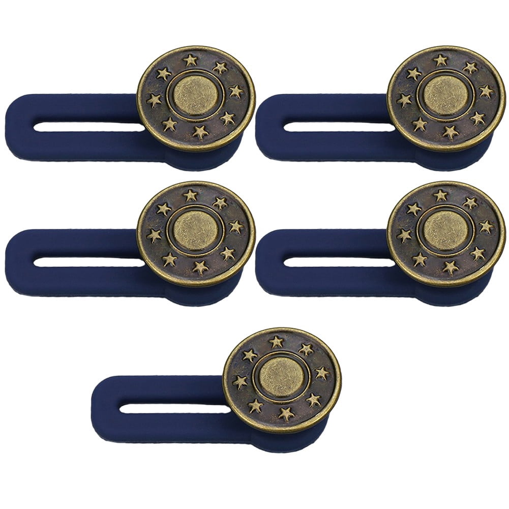 5 Pieces Metal Button Extenders For Pants, Seam-Free, Adjustable And ...