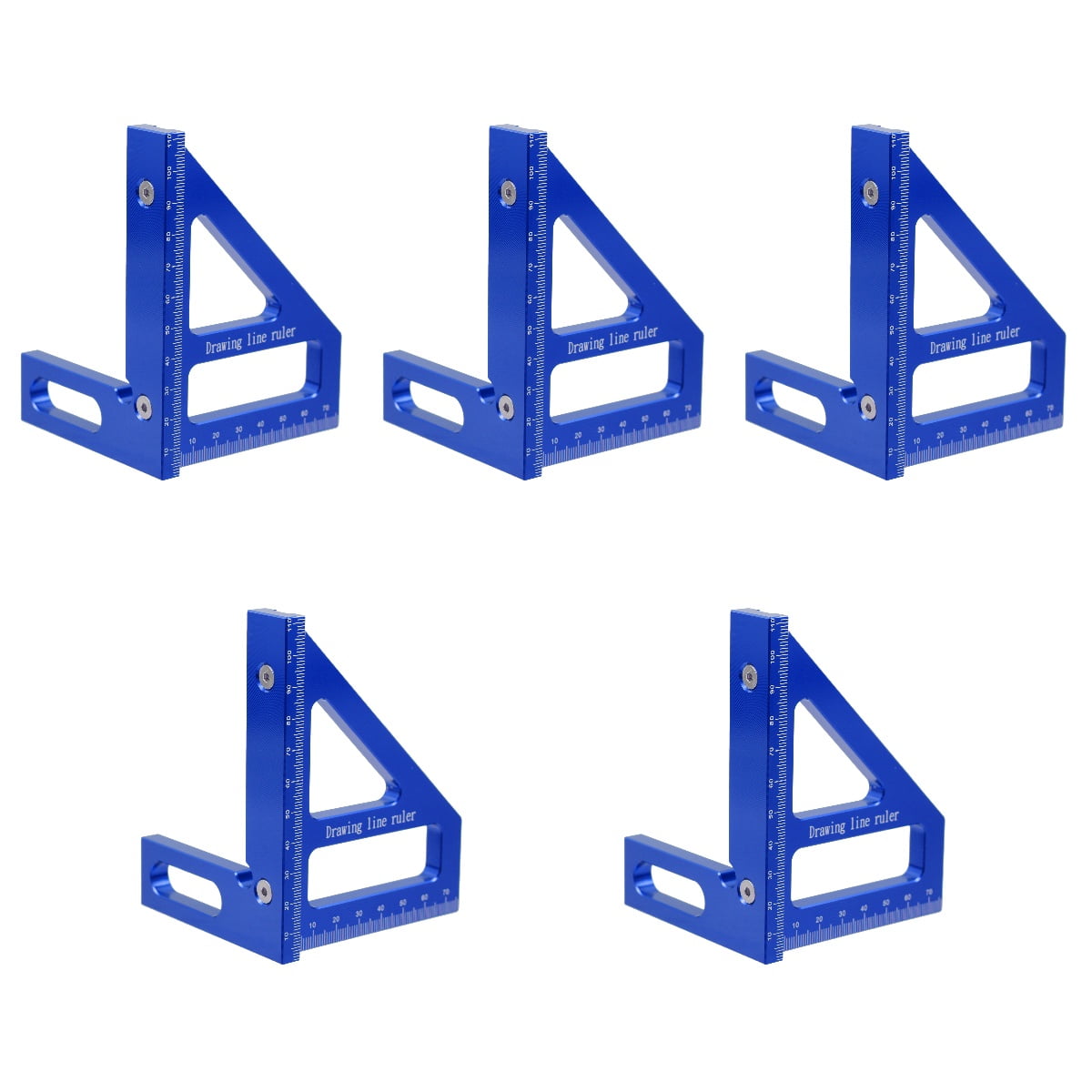 5 Pieces Meter Stick Square Tool Carpentry Ruler Triangle - Walmart.com