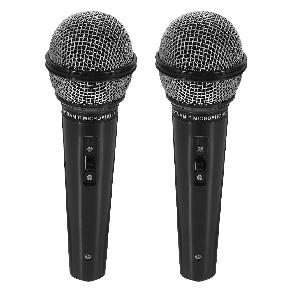 5 Pieces Microphone Model Party Prop Handheld Travel Work Black ...