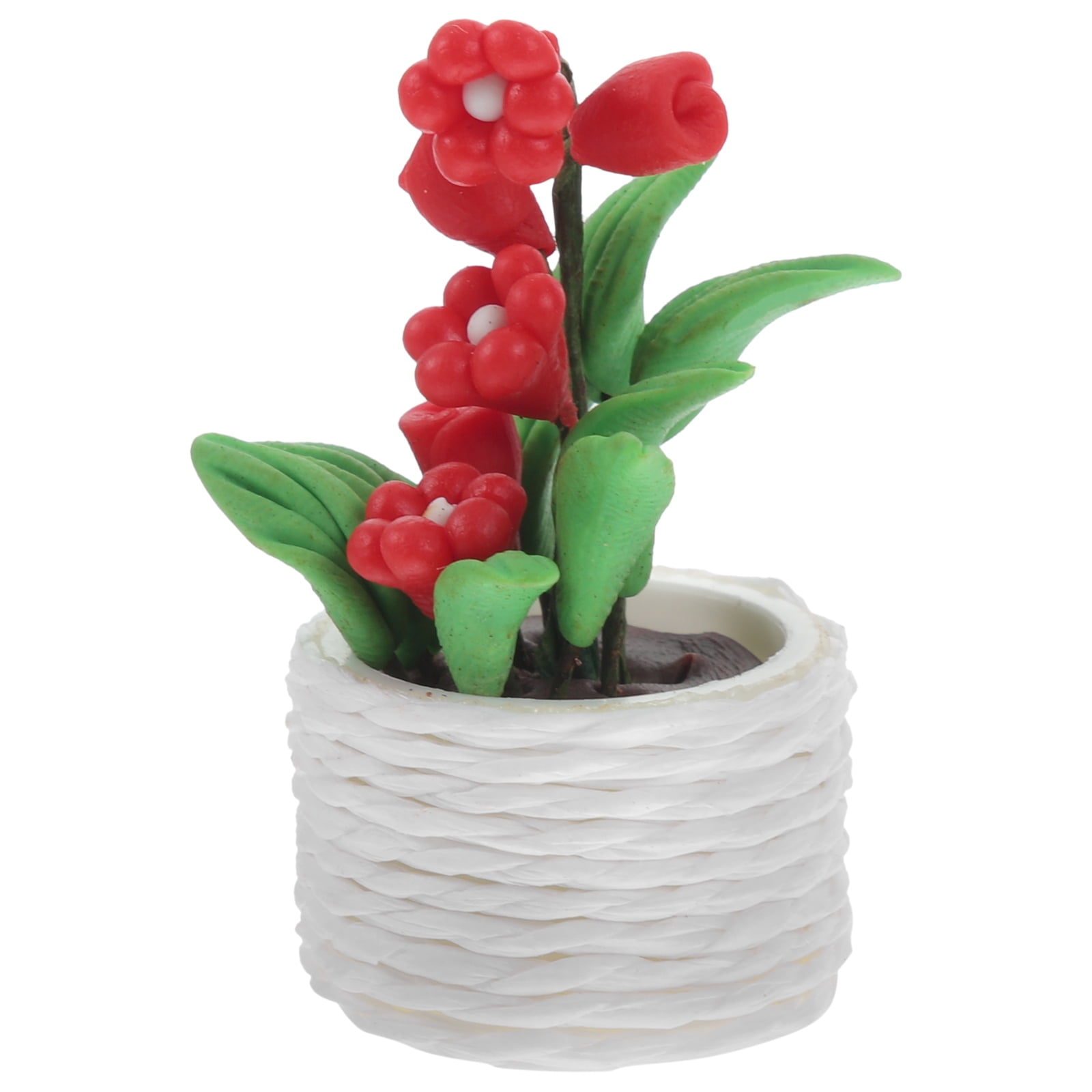 Set of 5 Miniature Plant Toy Figurines - Small Decorative Model Pieces ...