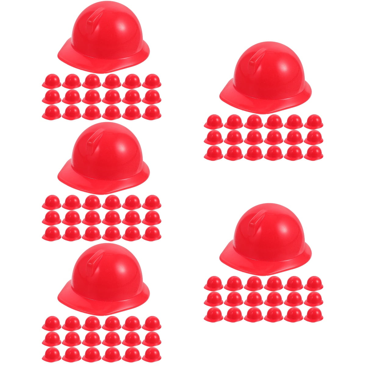 5 Pieces Miniature Dolls Construction Hat Plastic Hard Helmets Safety ...