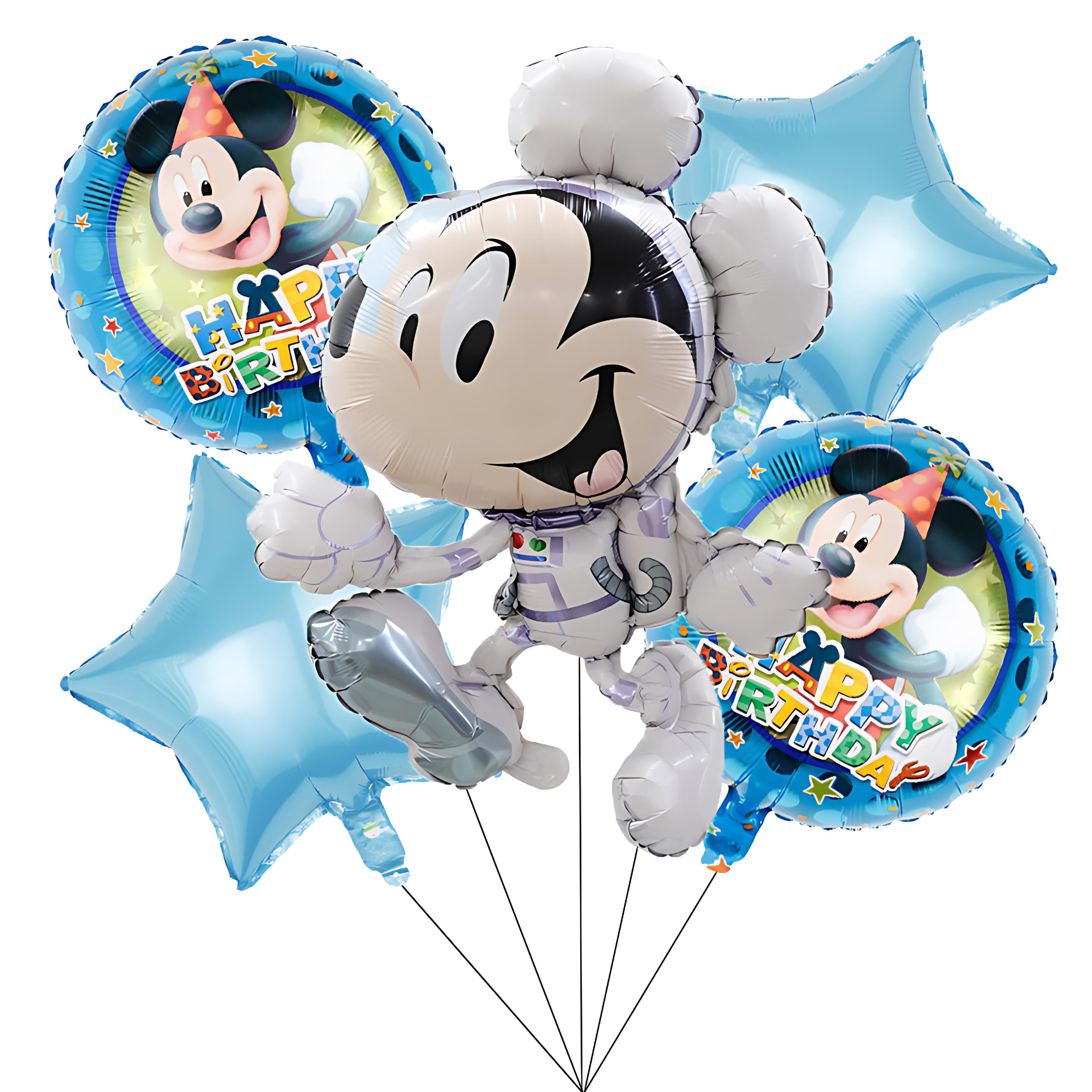 5 Pieces Mouse Birthday Decorations Balloons Aluminum Foil Balloons ...