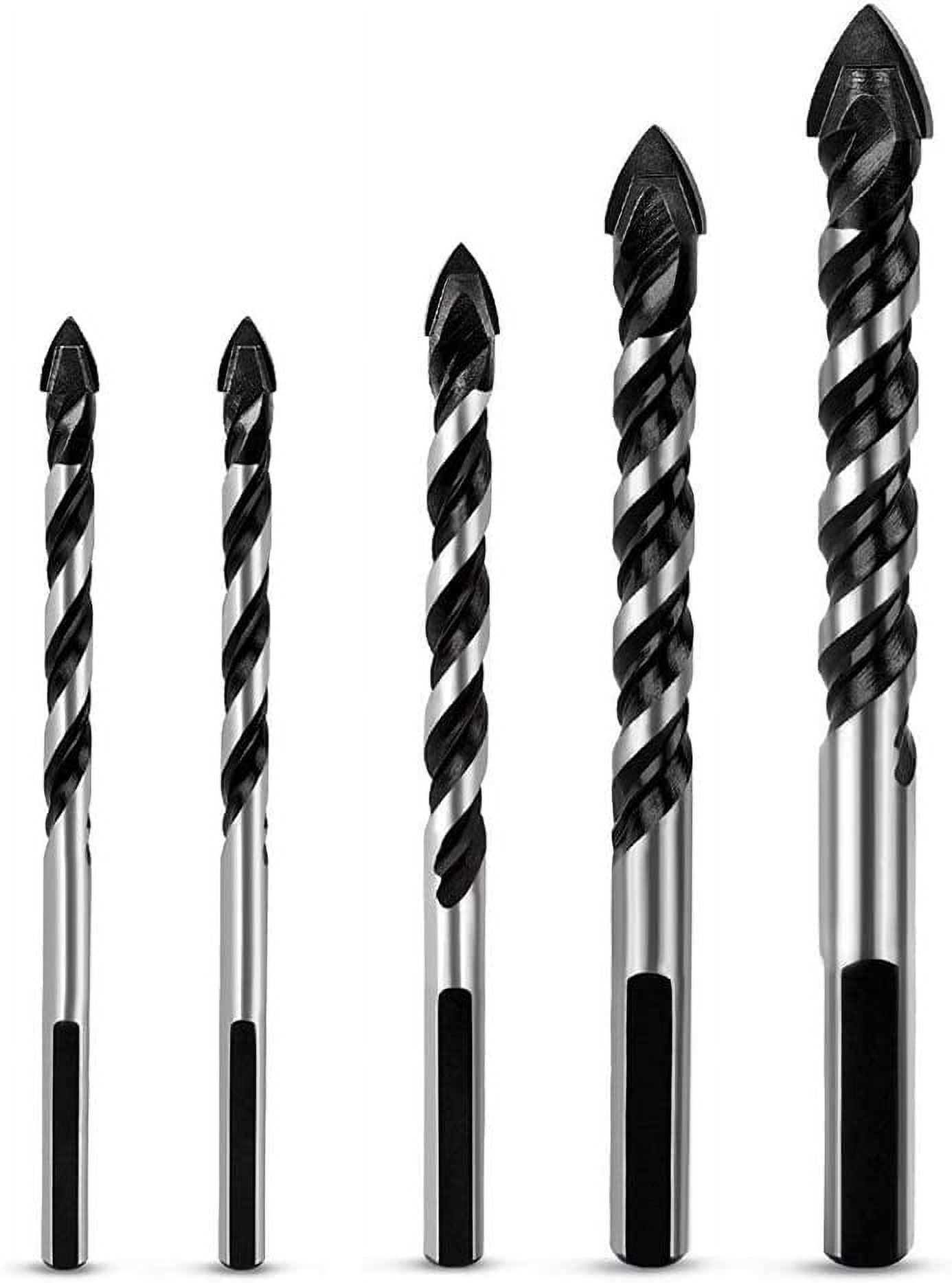 (5 Pieces) Multi-Function Triangle Drill Head Set For Ceramic Tile And ...