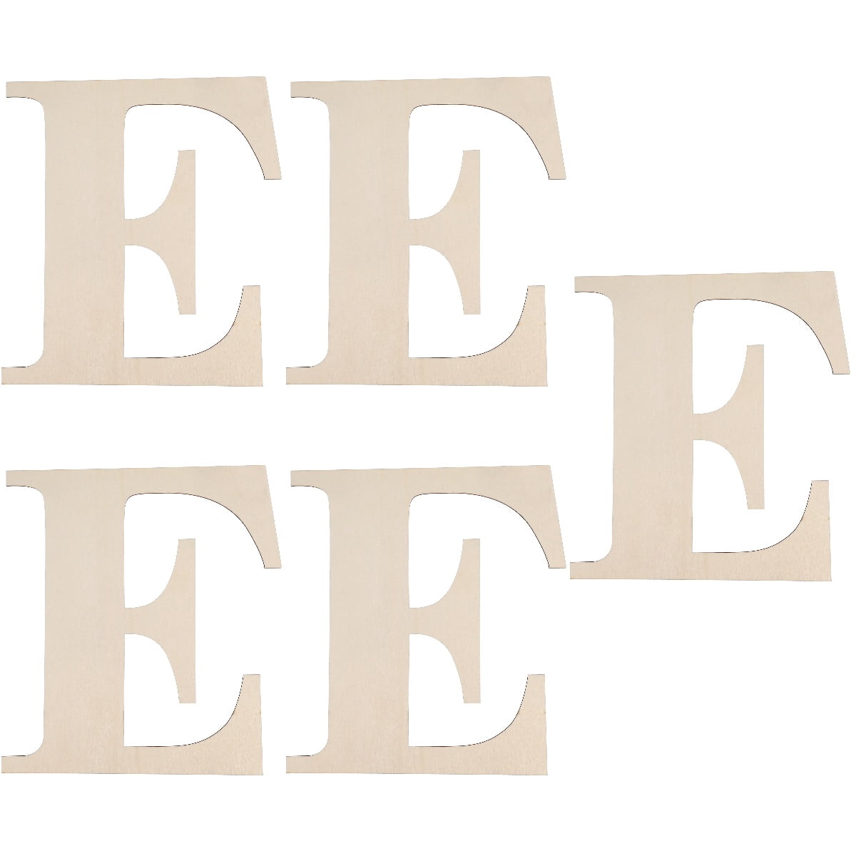 5 Pieces Mural Wooden English Alphabet Wall Hanging Letter Decor ...