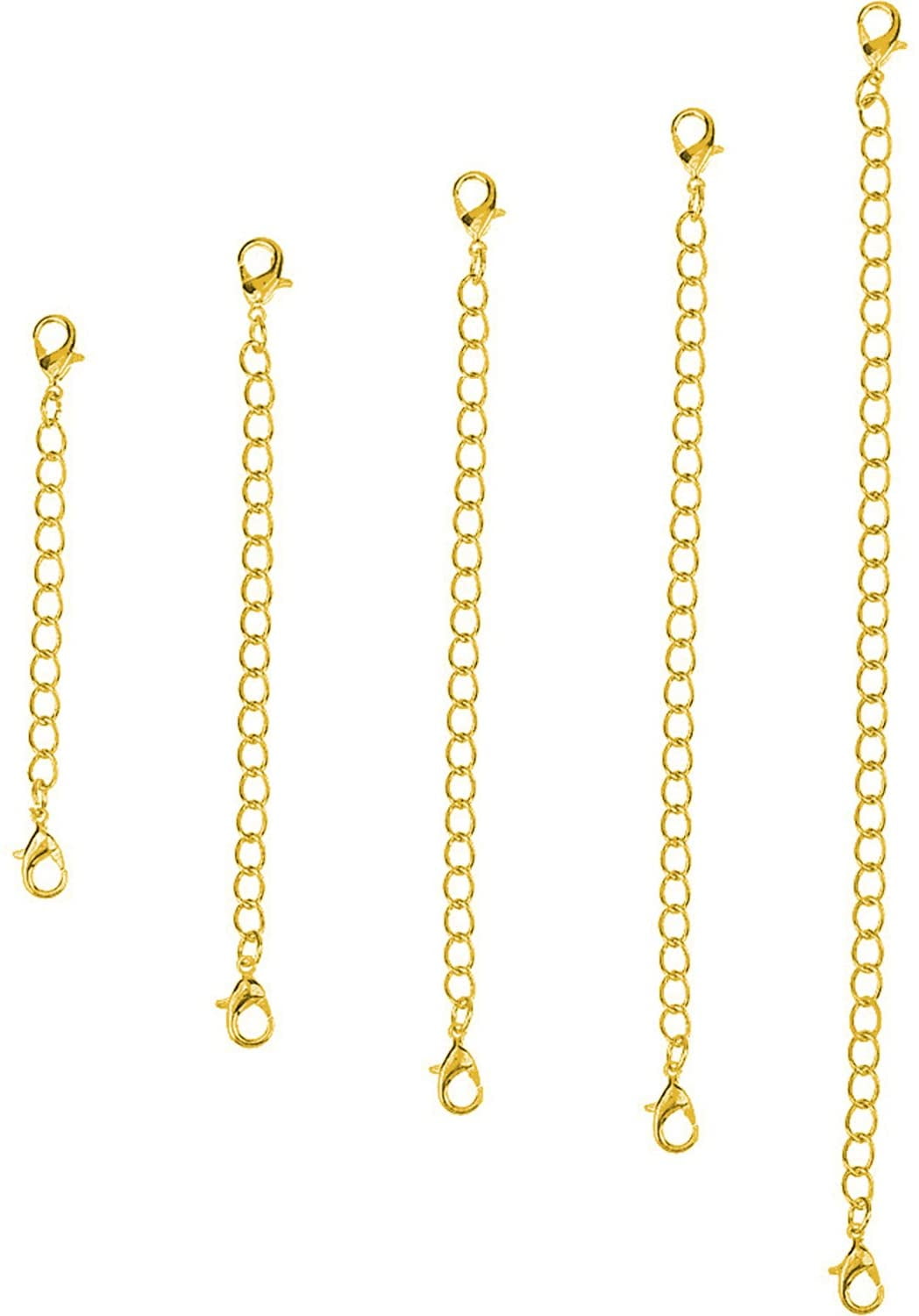 5 Pieces Necklace Extenders Chain Extenders Set for Necklace Bracelet ...
