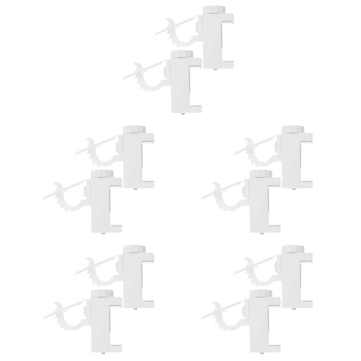 5 Pieces No Screw Curtain Rod Brackets Drillless Holder White - Walmart.com