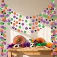 5 Pieces Orange,Black,Purple,Green,White Round Dots Garland Graduation ...