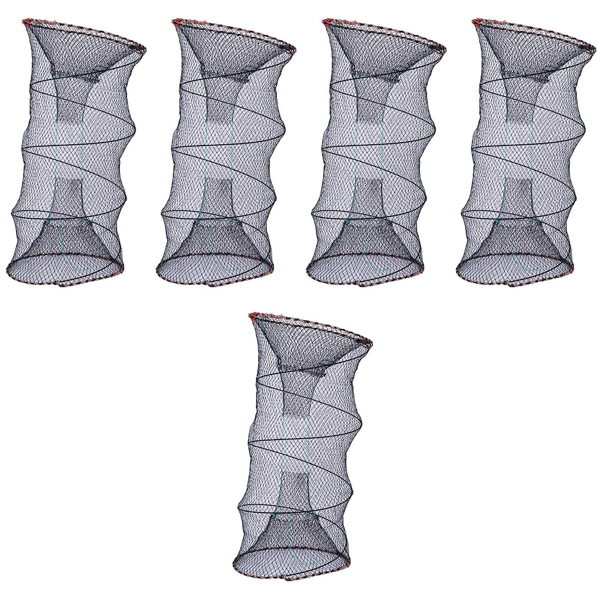 5 Pieces Outdoor Shrimp and Crab Cage Lobster Net Fishing - Walmart.com