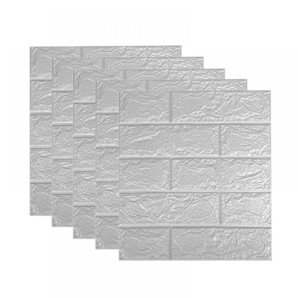 5 Pieces PE Foam Self Adhesive 3D Wall Stickers Wallpaper Embossed ...