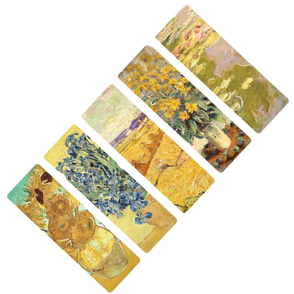 5 Pieces PVC Bookmarks Bronzing Book Marker Creative Reading Page ...