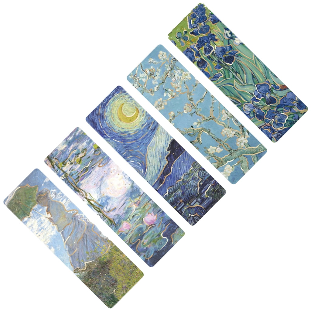 5 Pieces PVC Bookmarks Bronzing Book Marker Creative Reading Page ...