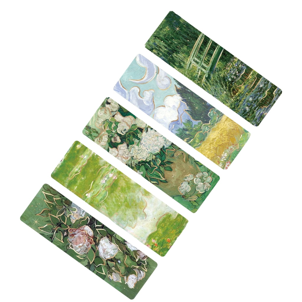 5 Pieces PVC Bookmarks Reading Page Annotation Cards Waterproof Book ...