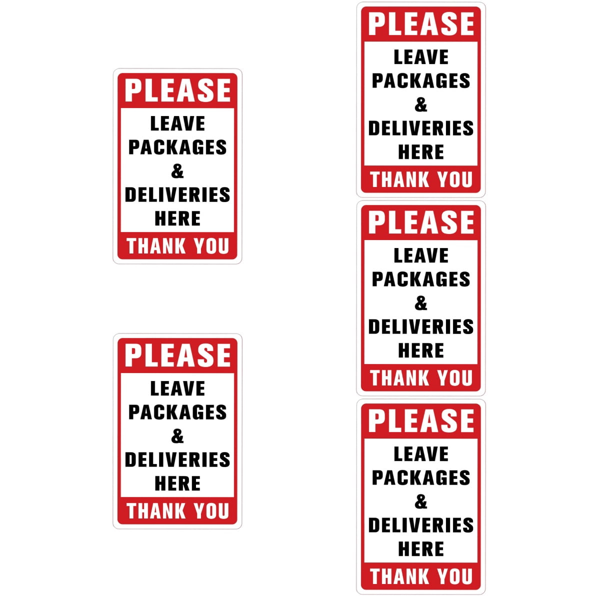 5 Pieces Package Leave Here Sticker Easy to Use PVC - Walmart.com