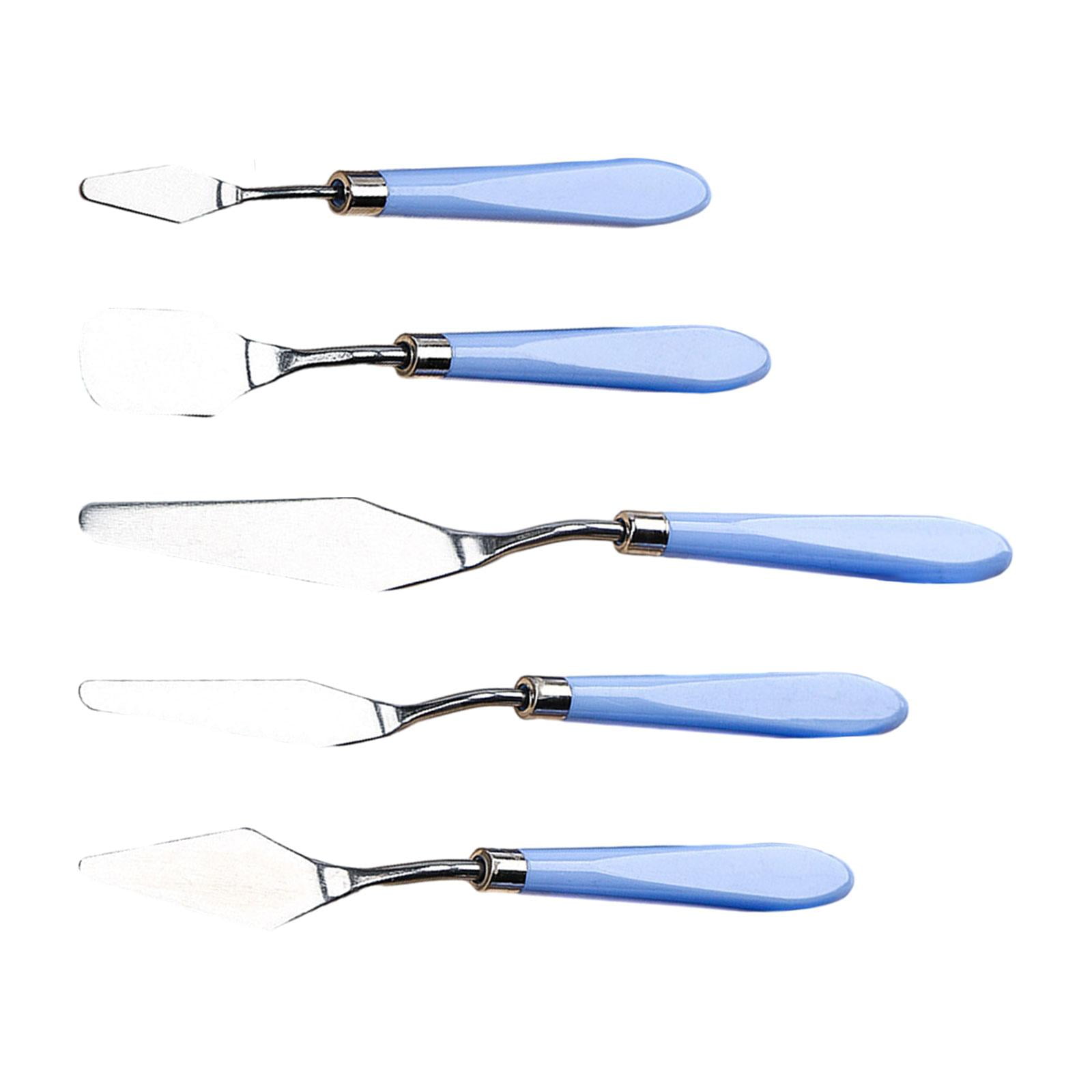 5 Pieces Palette Smearing Art Tools for Oil Watercolor Cake Decorating ...