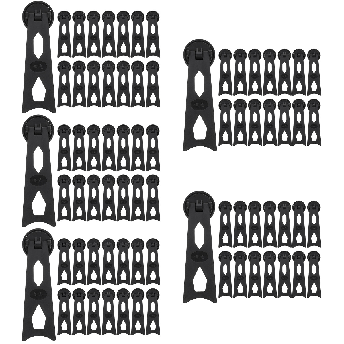 5 Pieces Photo Frame Stand Easy Installation Pedestal Black Bracket ...