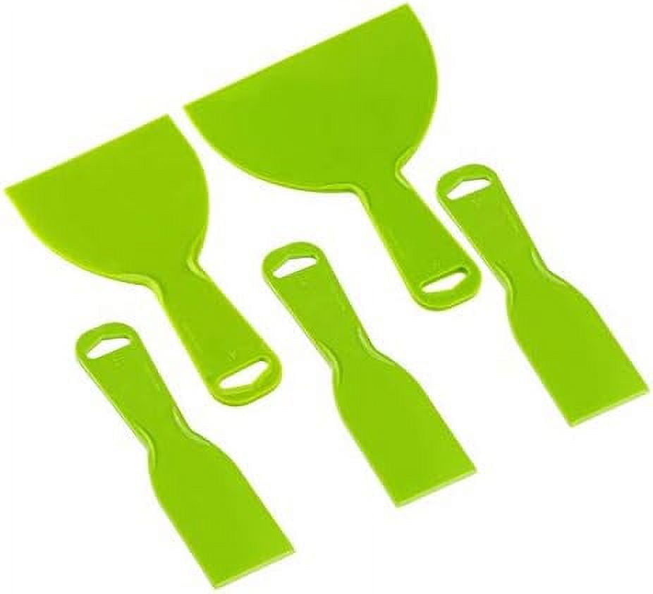 5 Pieces Plastic Knife Set Flexible Paint Scrapers Tool for Spackling ...