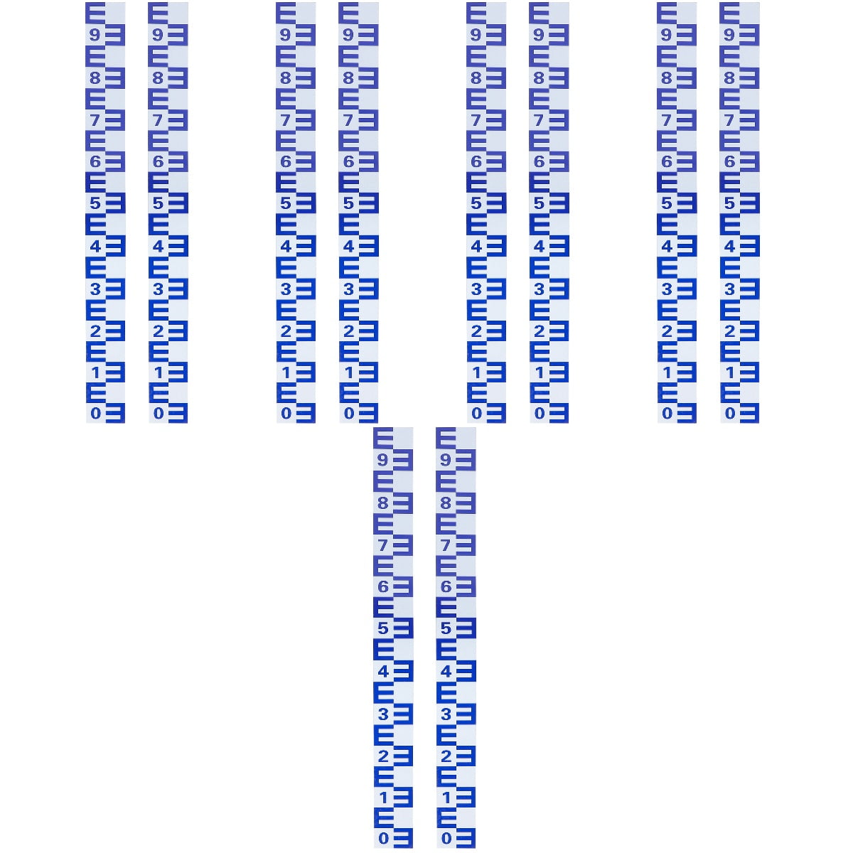 5 Pieces Pond Depth Measuring Stick Water Level Scale Gauge Stickers ...