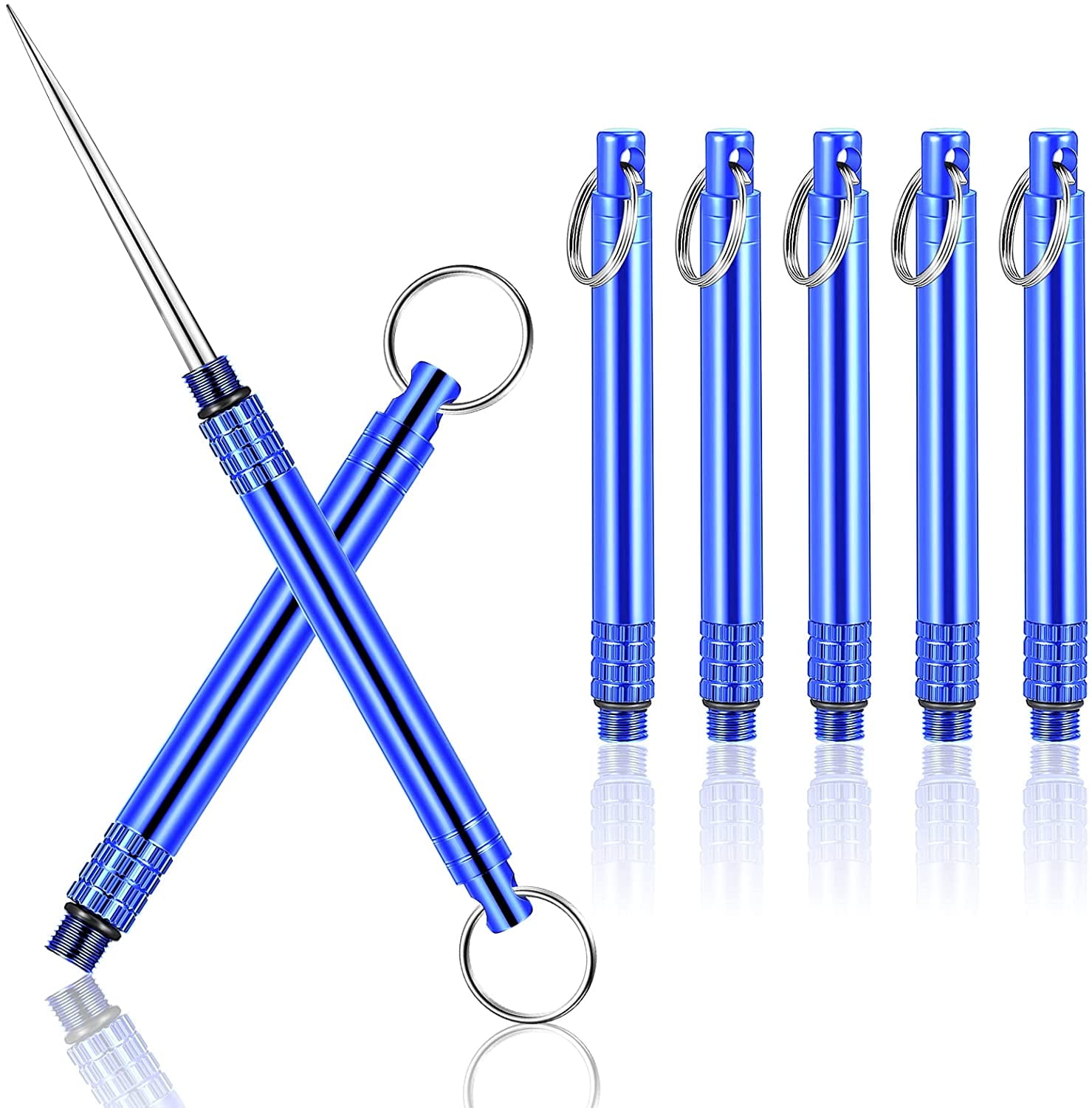 5 Pieces Portable Titanium Toothpicks Metal Pocket Toothpick with ...