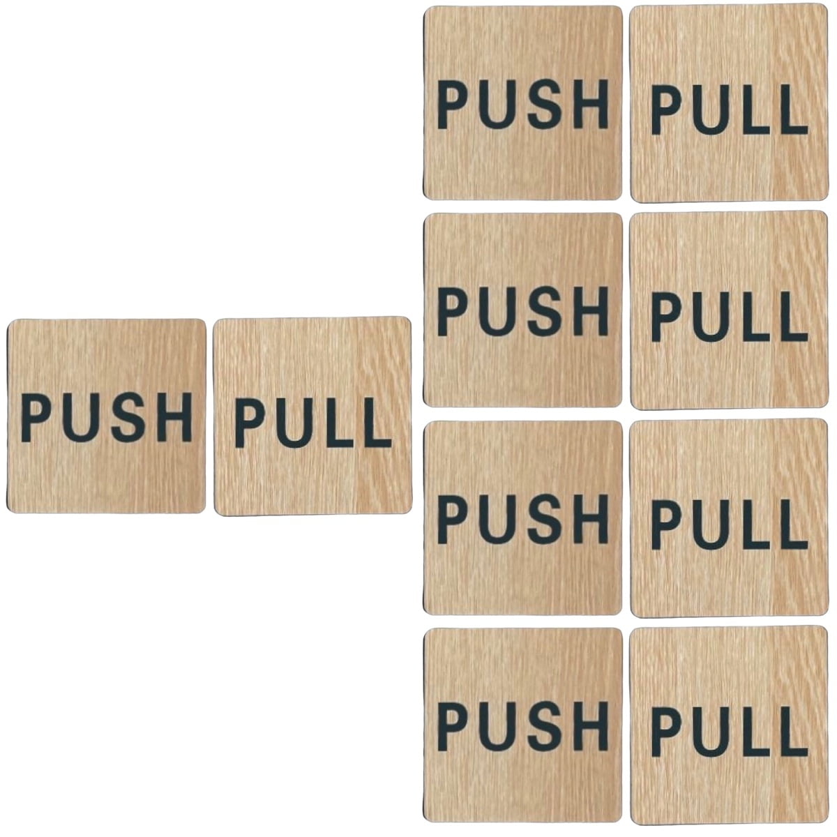5 Pieces Push Sign for Entrance Door Pull Stickers and Stop Office ...