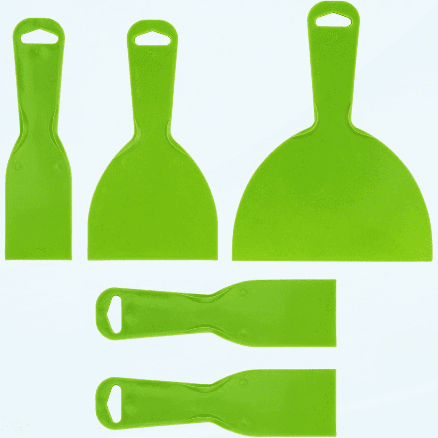 5 Pieces Putty Knife Set, Flexible Plastic Putty Knife Plastic Scraper ...