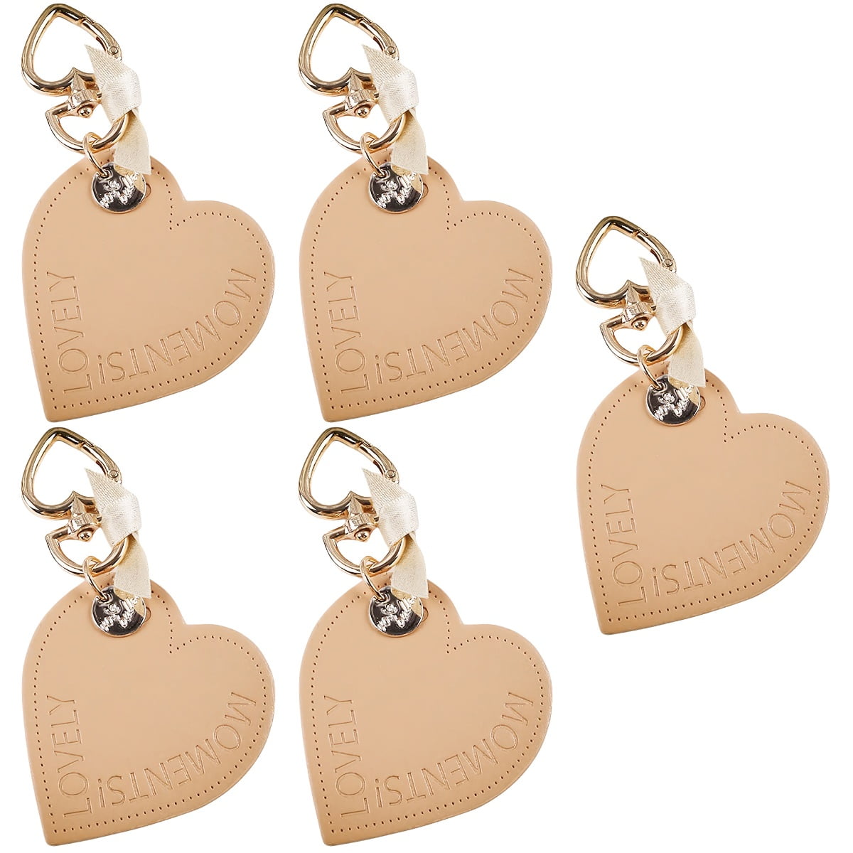 5 Pieces Ring Key Chain School Bag Decoration Heart Keychain Woman ...