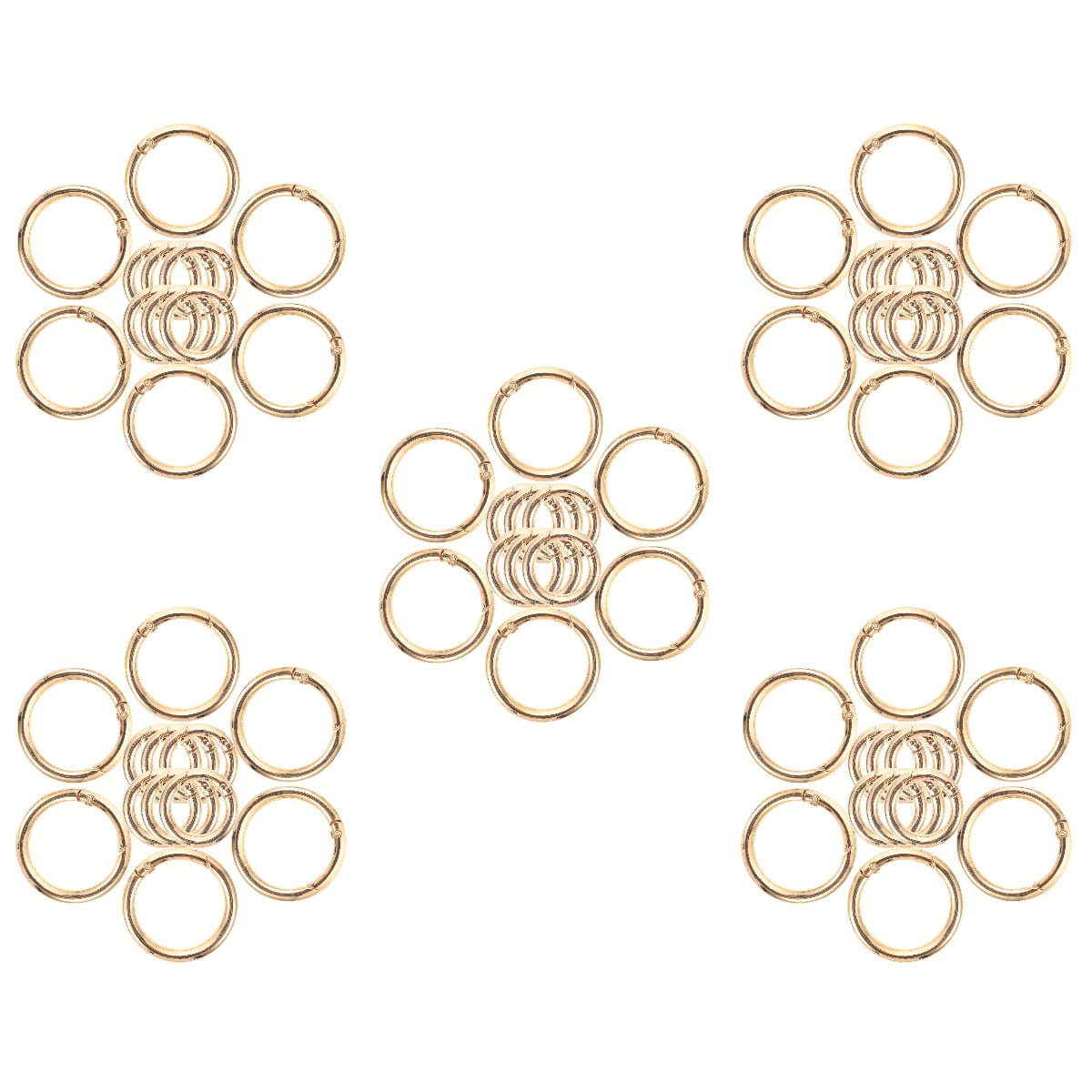 5 Pieces Rings Spring Buckle Spring-loaded Gate Keychains - Walmart.com