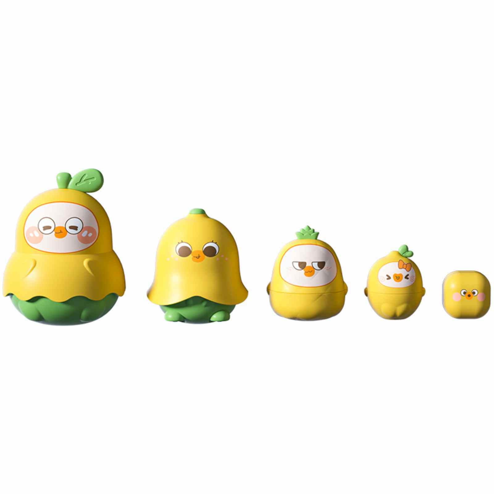 5 Pieces Russian Nesting Dolls Silicone Matryoshka Doll Educational ...