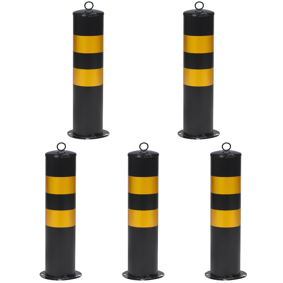 5 Pieces Safety Bollard Security Post Warning Barricades - Walmart.com