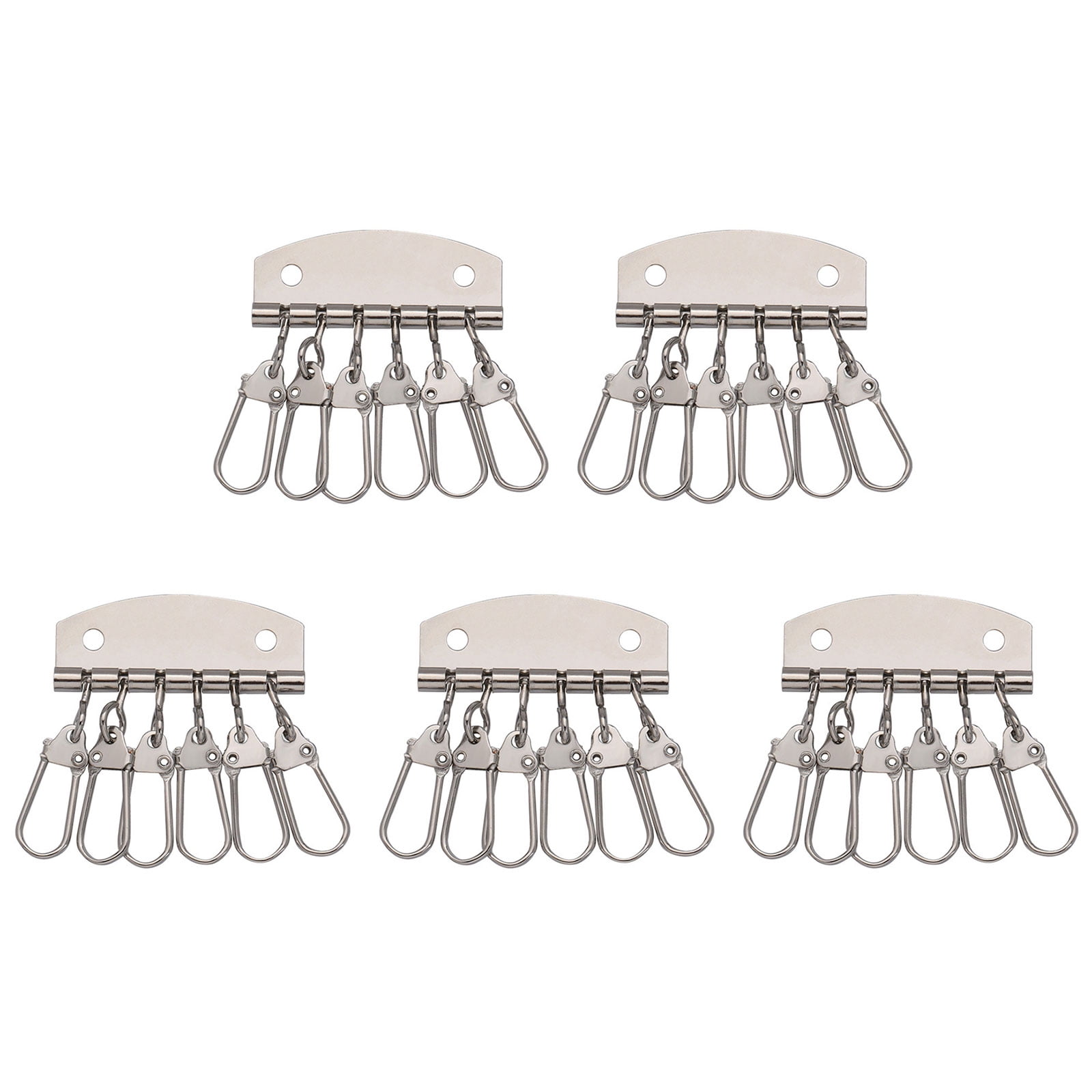 5 Pieces/Set Multifunctional Key Rings Key Holders with 4/6 Snapped ...