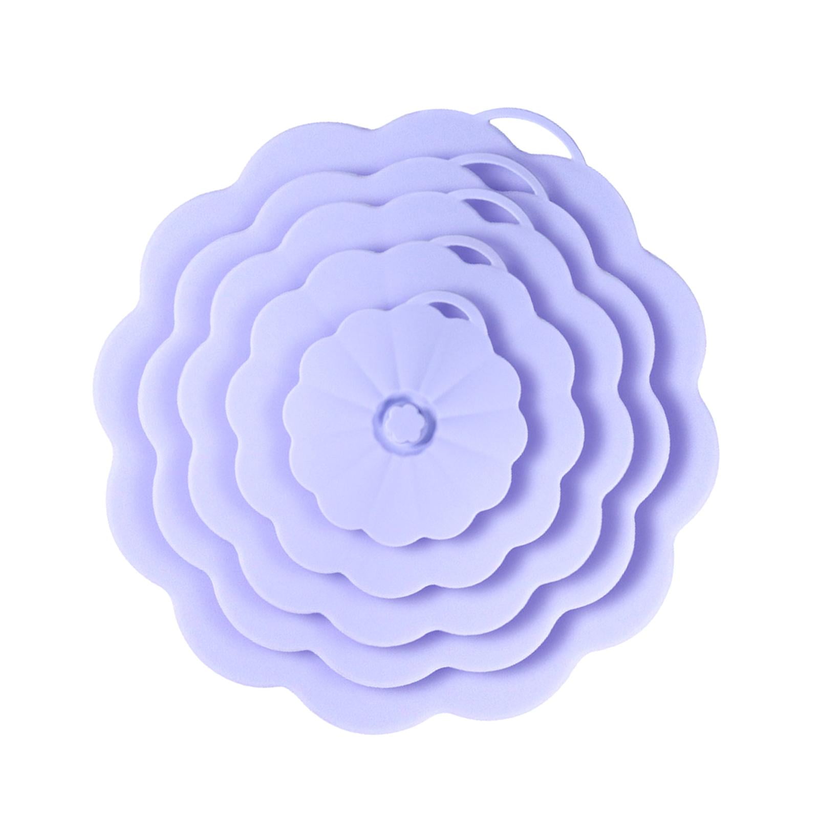 5 Pieces Silicone Lids Microwave Splatter Cover Leakproof Replacement ...