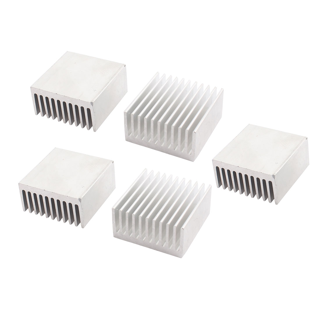 5 Pieces Silver Tone Aluminium Radiator Heatsink Heat Sink 40x40x20mm ...