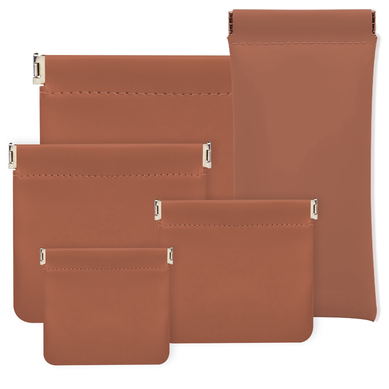5 Pieces Snap Closure Purse Organizer, Different Sizes Leather Mini ...