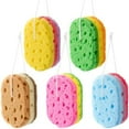 5 Pieces Soft Bath Sponge Shower Natural Gentle Soothing Body Fiber ...