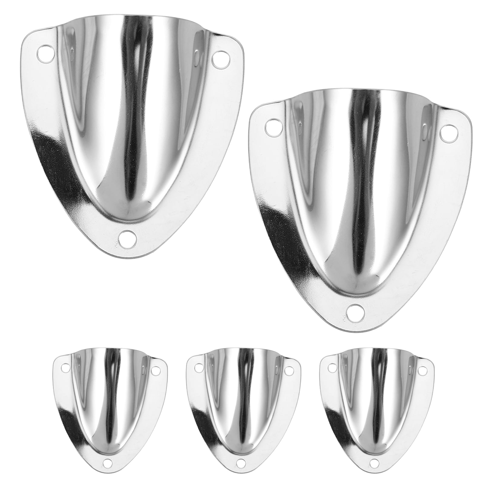 5 Pieces Stainless Steel Clamshell Vent Wire Cable Covers with Mounting ...