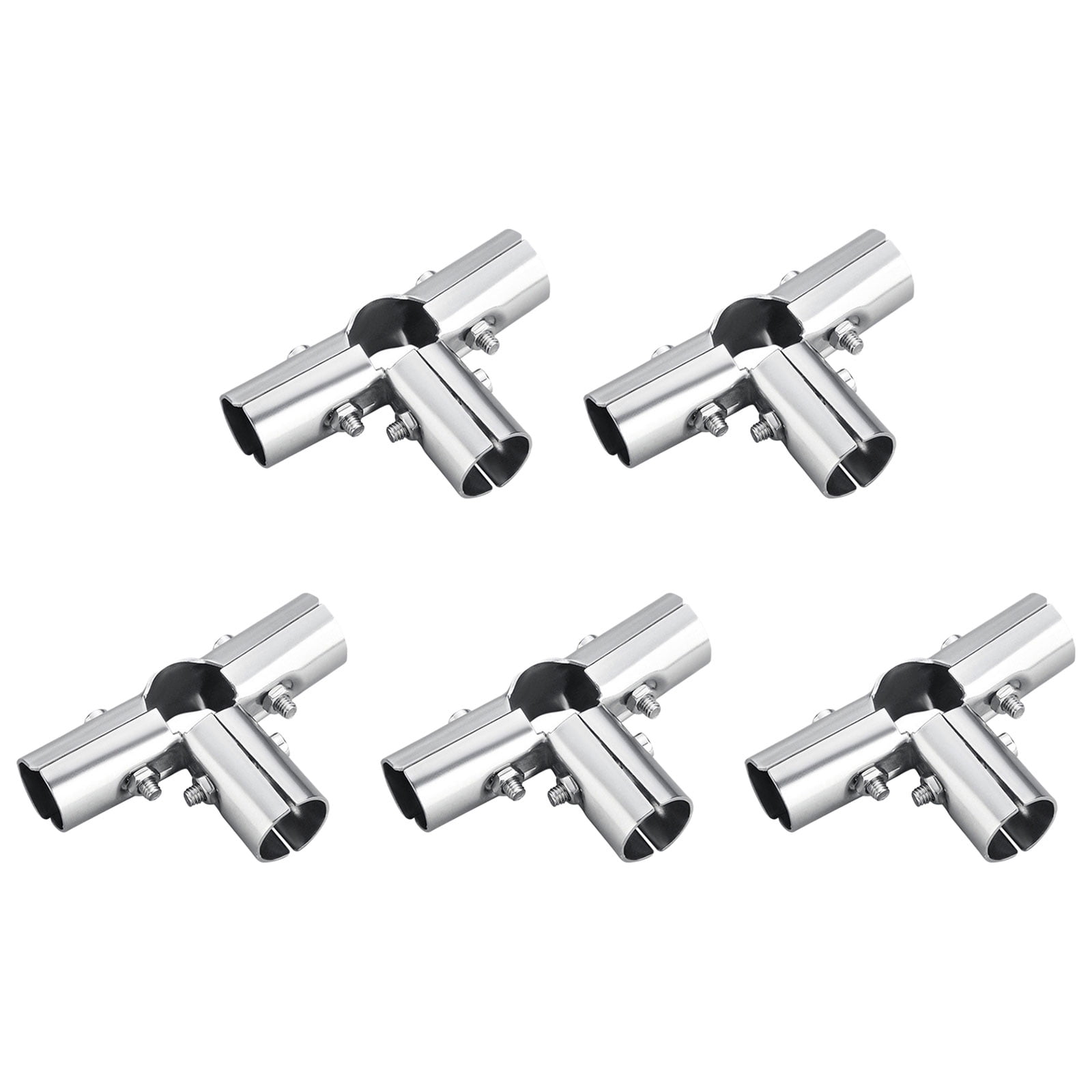 5 Pieces Stainless Steel Pipes Fitting Connectors for Cabinets and ...