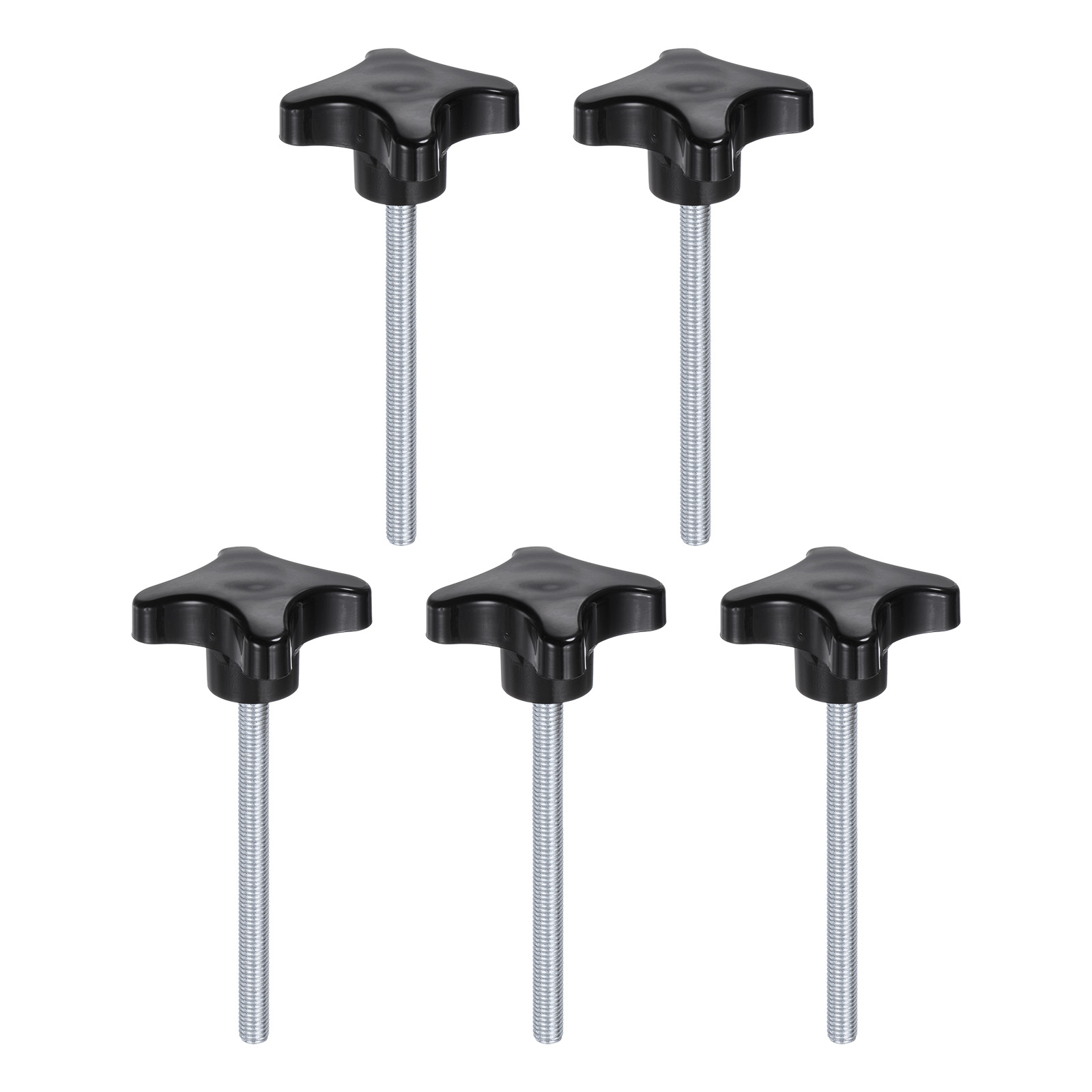 5 Pieces Star Knobs M8 x 100mm Plastic 4-Star Stud Knob Hand Tightening ...